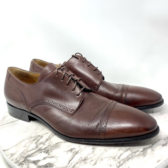 Bally | Shoes | Bally Ballinger Oxford Lace Up Dress Shoe Brown Leather ...